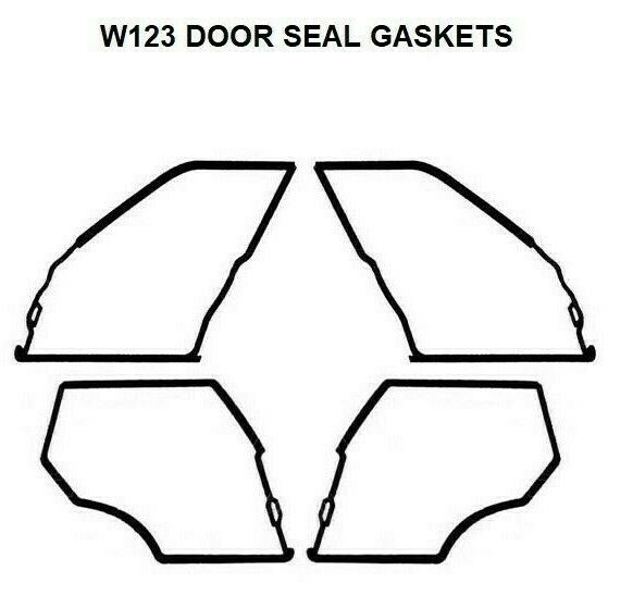 Mercedes Benz W123 200 220 230 220D 240D Compatible Gaskets Door Seals ...